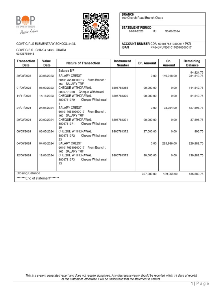 Account - Statement - RPT - Statement of Account - 2024-07-02T130822.472 | PDF | Cheque ...