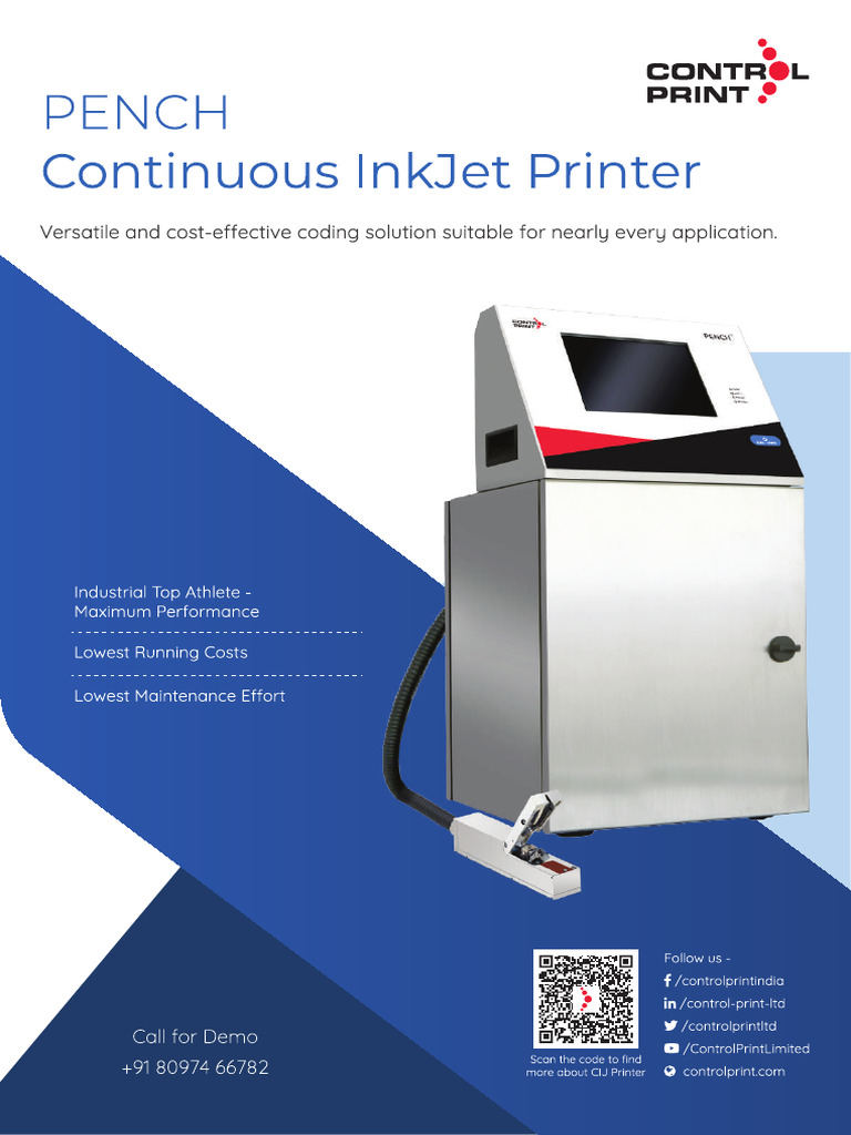 Control Print Continuous InkJet Printer Pench Brochure | PDF
