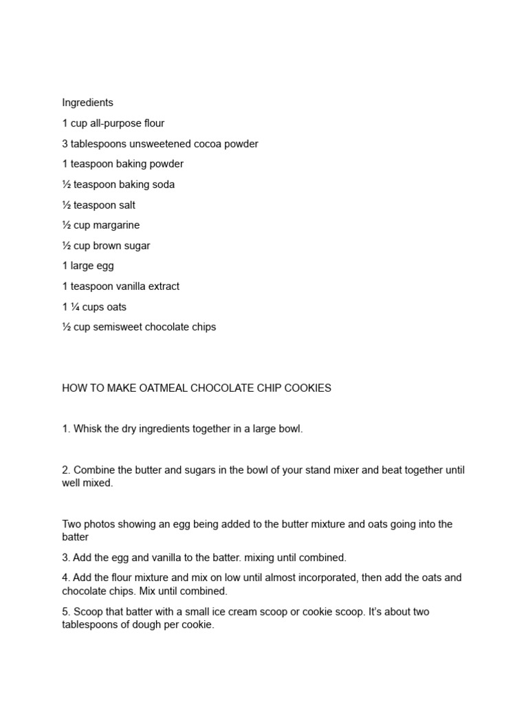 OATMEAL COOKIES | PDF