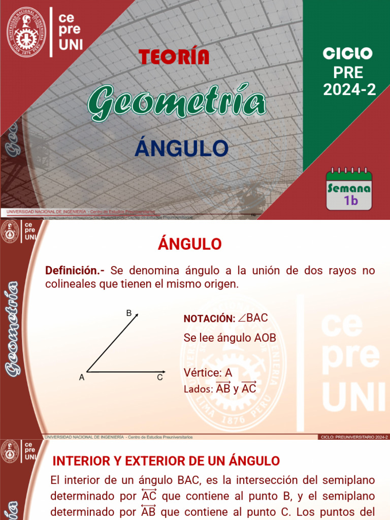 SEMANA 1b - ANGULOS | PDF | Matemáticas | Geometría