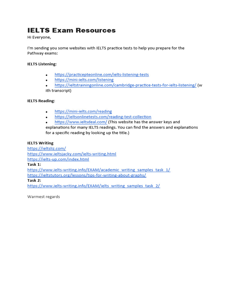 IELTS Exam Resources | PDF