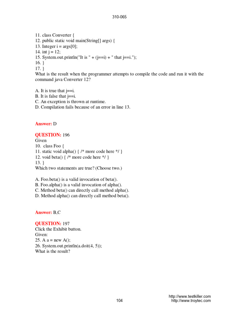 SCJP PDF Part1 1 | PDF | Class (Computer Programming) | Computing