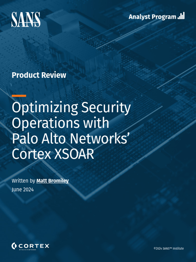 Optimizing Security Operations With Palo Alto Networks Cortex XSOAR ...