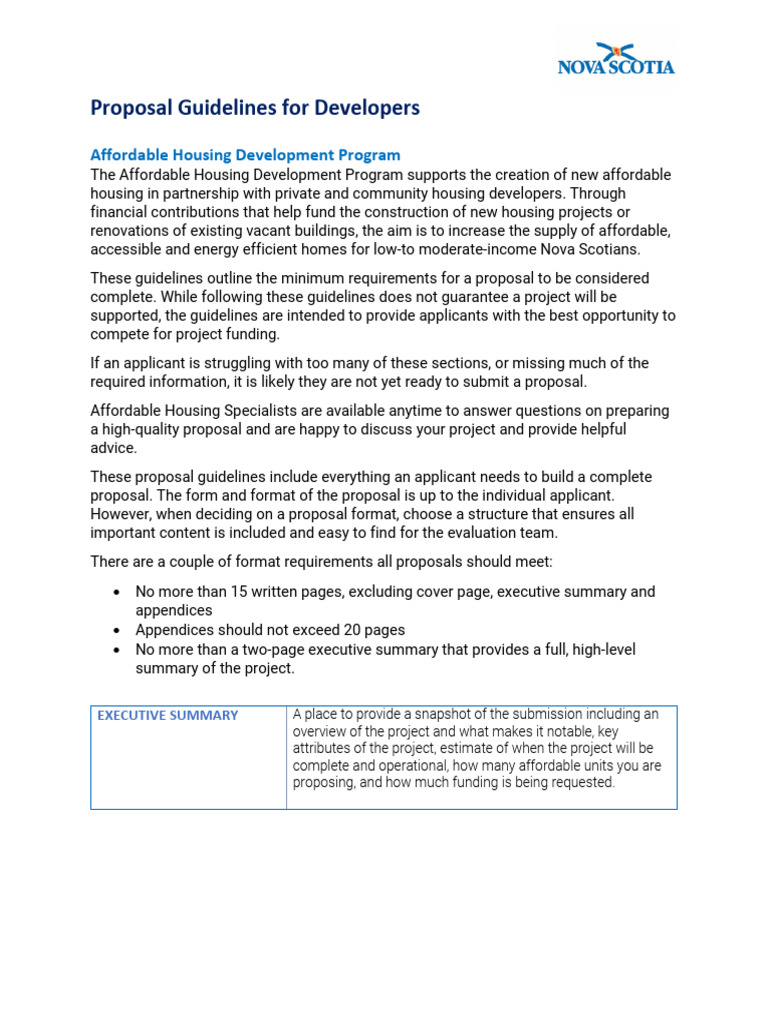 Proposal Guidelines Developers en | PDF | Risk | Accessibility