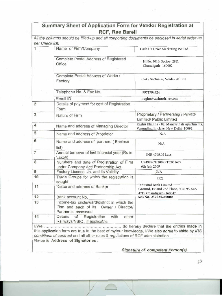 MCF Reg Form | PDF | Business
