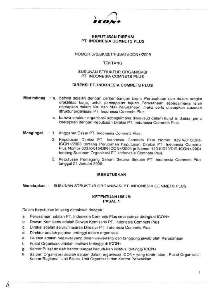 Struktur Organisasi ICON+ - 20240627_211042 | PDF