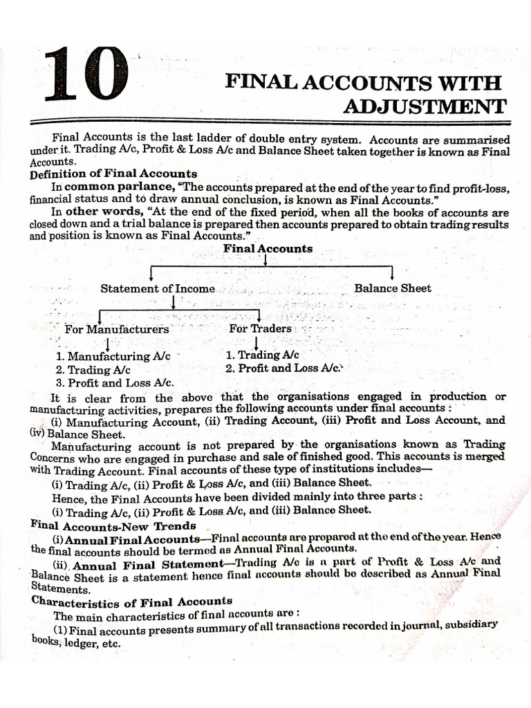 Final accounts | PDF