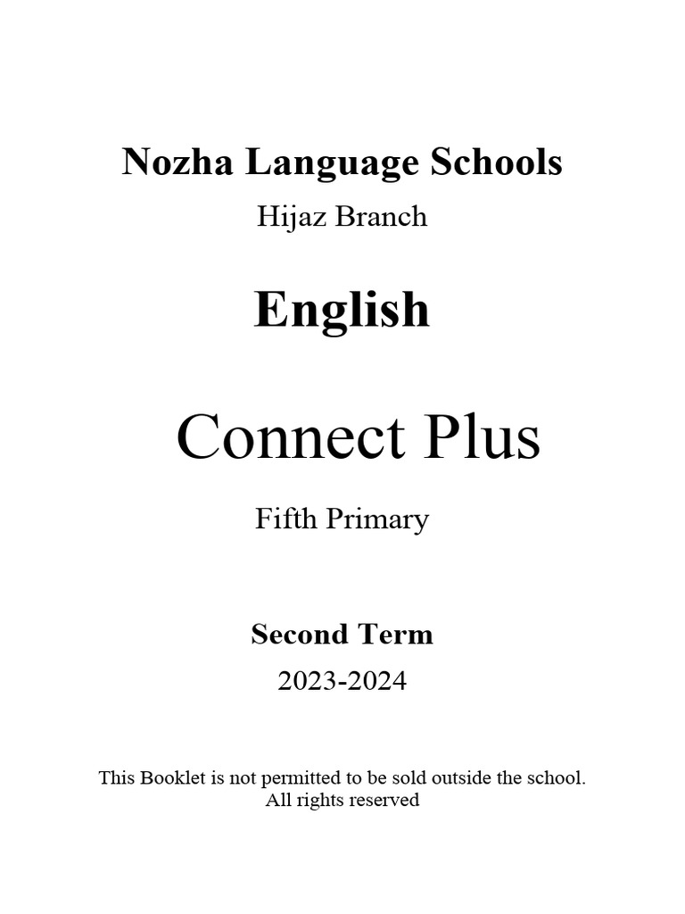 G5 Connect Plus Booklet-2023-2024-Frame Second Term | PDF | Rainbow