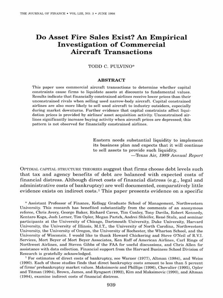 Do Asset Fire Sales Exist - An Empirical Investigation of Commercial ...
