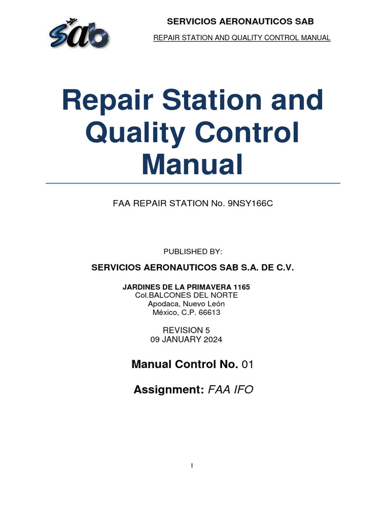 RSQCM Rev 5 9 Jan 24 | PDF | Federal Aviation Administration ...
