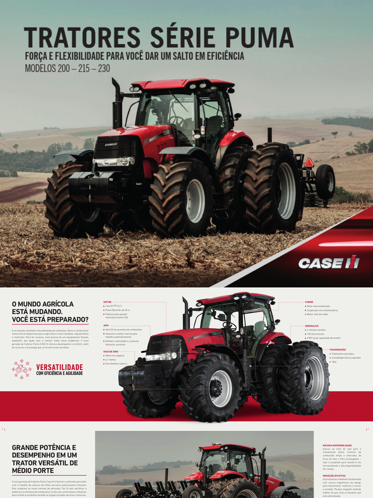 Cih - Folheto - Trator - Puma LWB-V5 | PDF | Trator | Motores