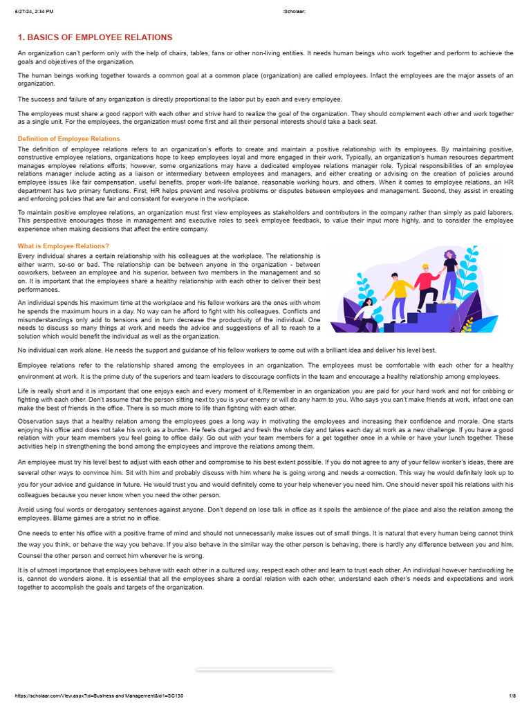Employee Relations Management | PDF | Employment | Human Resource Management