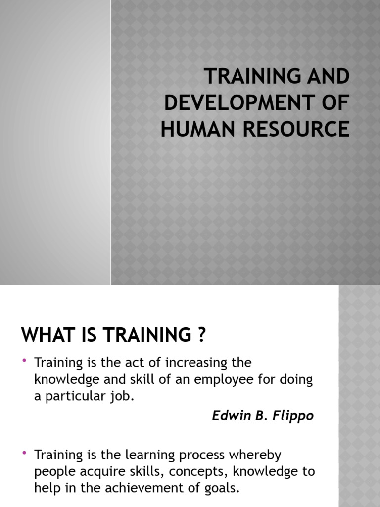 Training and Development of Human Resource | PDF | Social Psychology | Behavior Modification