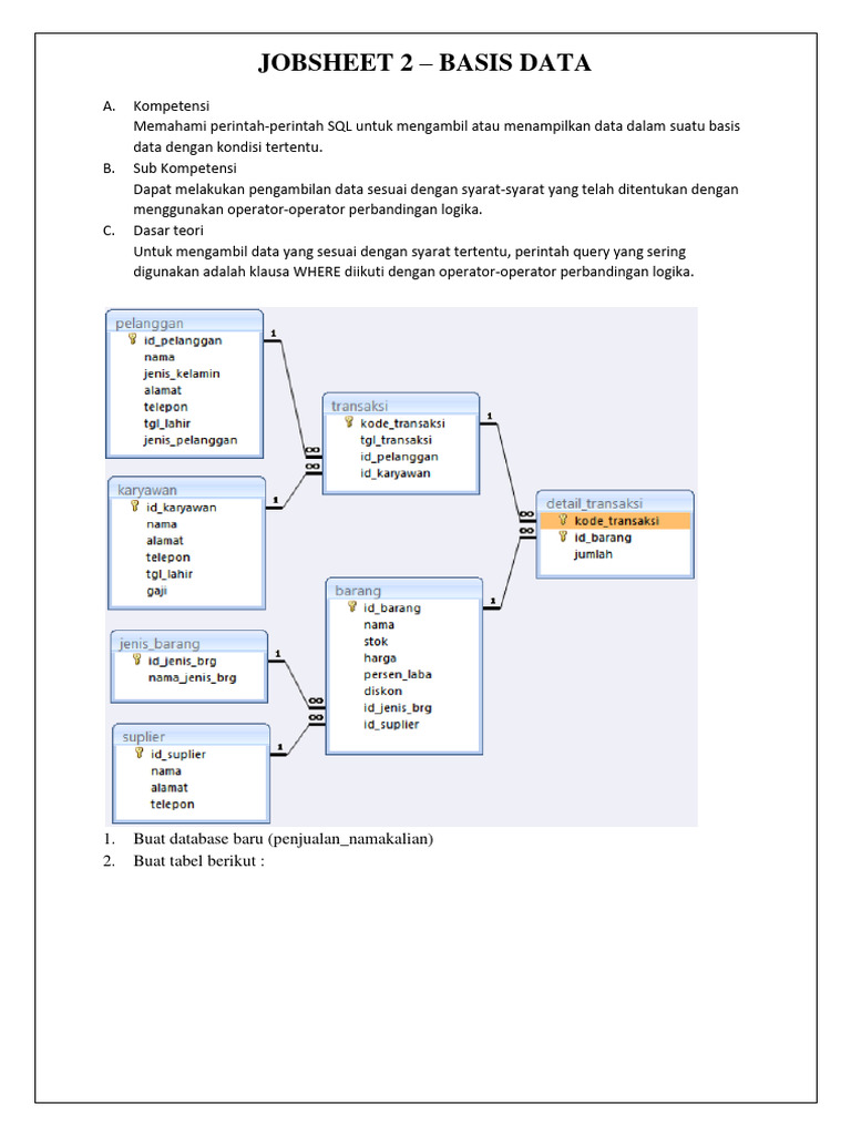 Basis - Data Jobsheet 2 | PDF