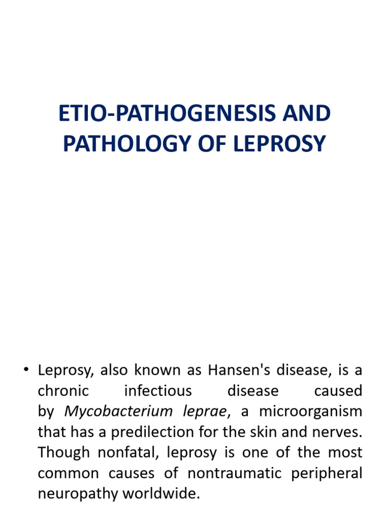 Pathogenesis of Leprosy | PDF | Leprosy | Mycobacterium