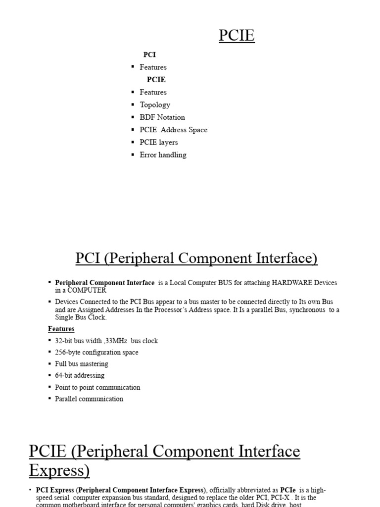 PCIe PPT | PDF | Network Topology | Computer Engineering