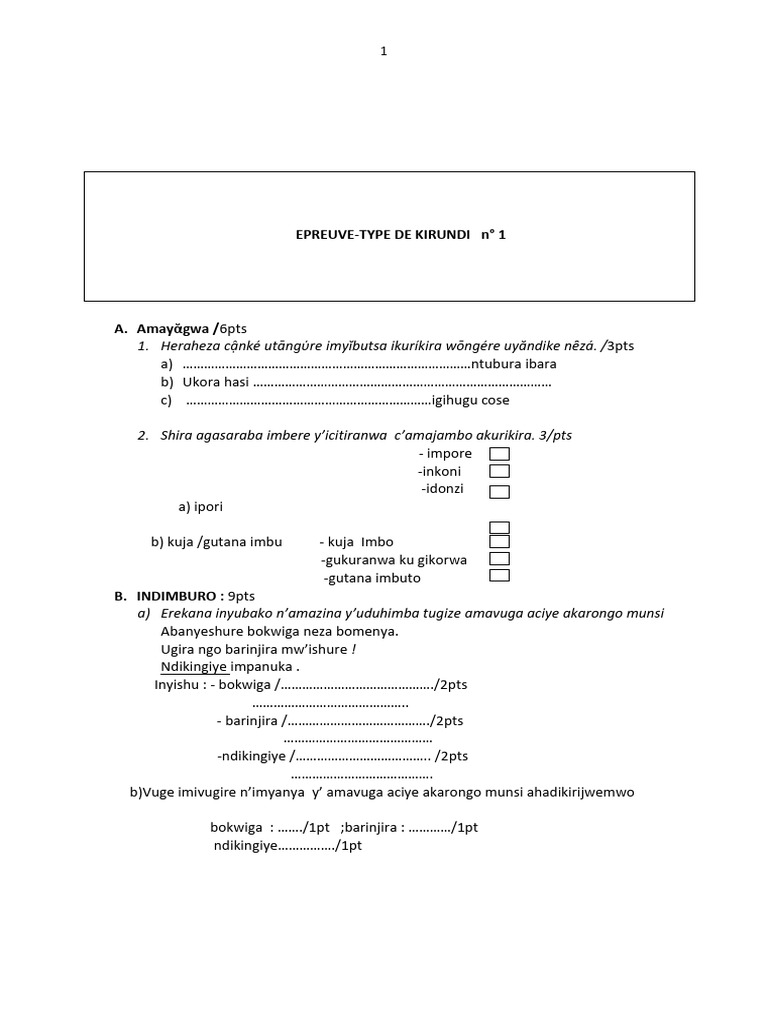 Understanding "Nyamuca" in Kirundi | PDF | Teaching Methods & Materials ...
