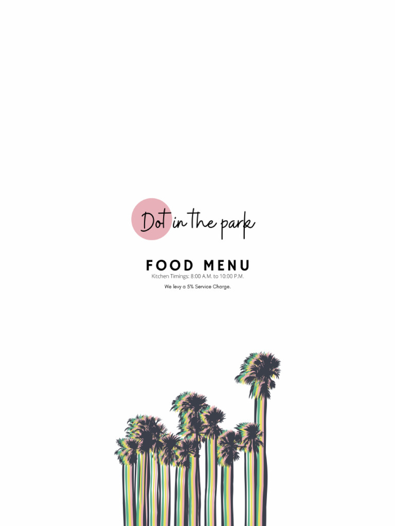 Dot in The Park Food Menu | PDF