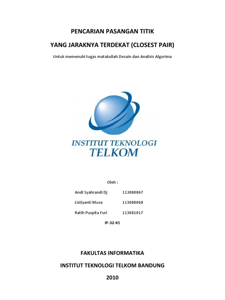 DAA - Closest Pair Problem | PDF DAA - Closest Pair Problem | PDF