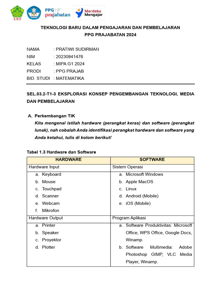 TBPP.T1.3-1 Eksplorasi Konsep - Pratiwi Sudirman | PDF