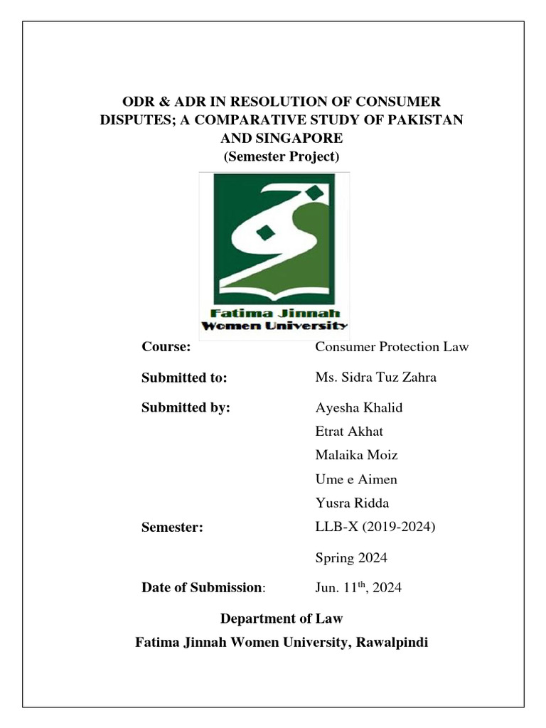 ODR & ADR in Consumer Dispute Resolution | PDF | Alternative Dispute ...