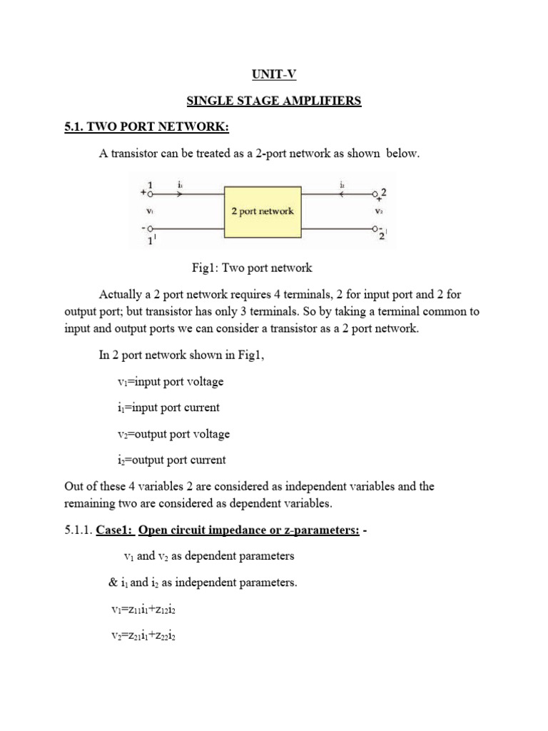 Unit-V BJT FET AMPLIFIERS | Download Free PDF | Amplifier | Bipolar Junction Transistor