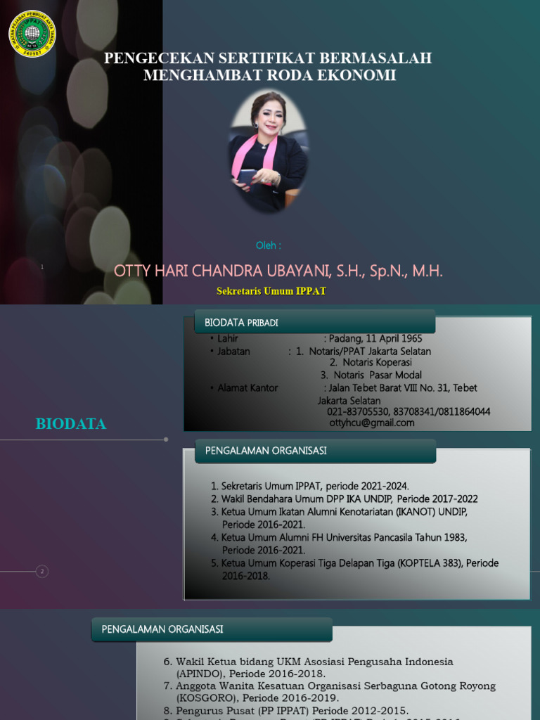 Pengecekan Sertifikat Bermasalah - Seminar Ippat | PDF