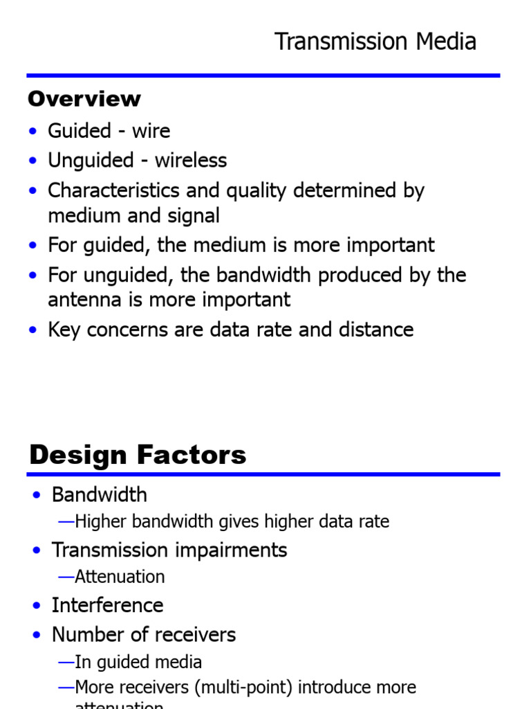 Transmission Media | PDF | Transmission Medium | Radio Propagation