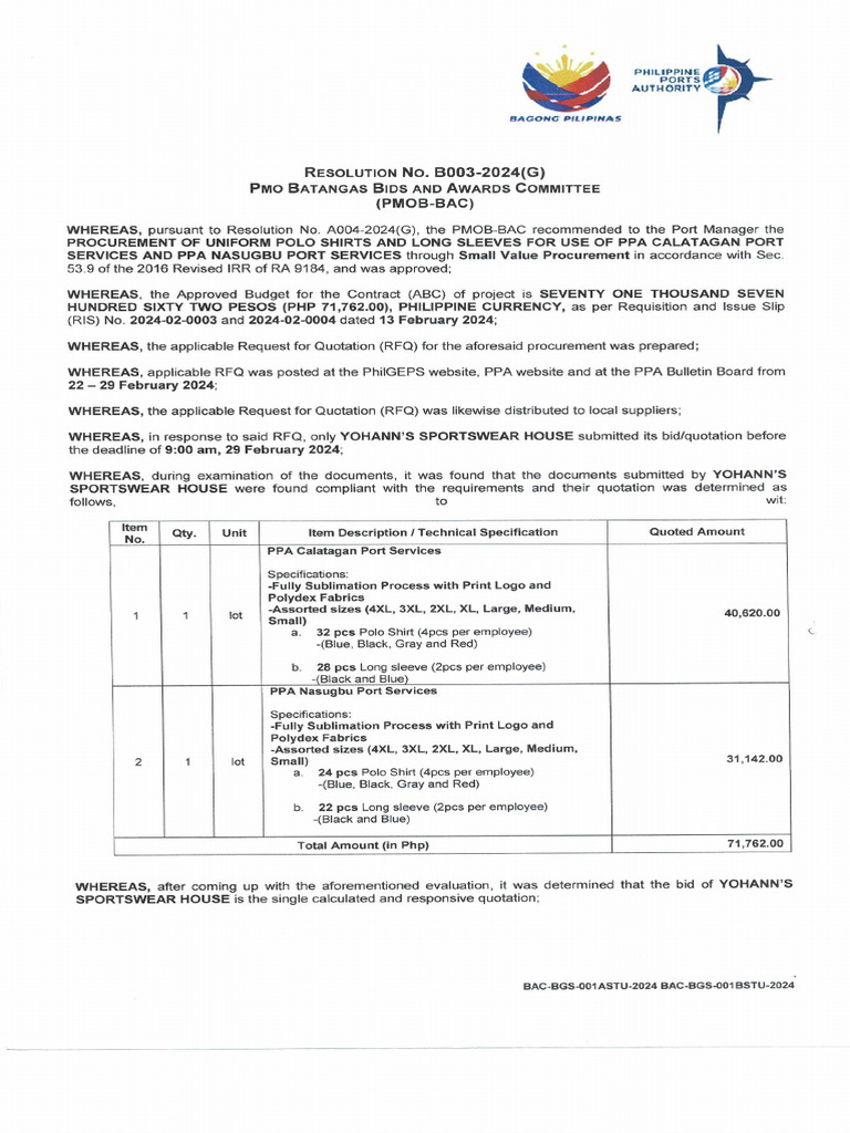 Reso B - Bac-Bgs-001astu-2024 Bac-Bgs-001bstu-2024 | PDF
