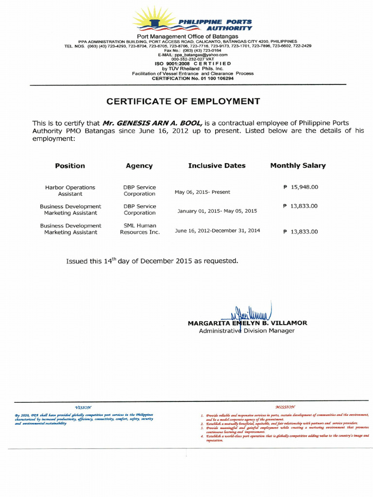 Coe Memo Order Bool, Genesis Arn A | PDF