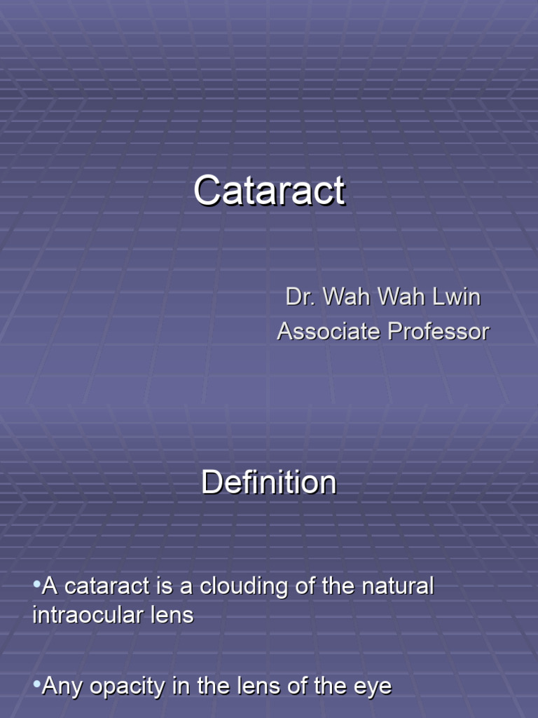 Cataract | PDF | Diseases And Disorders | Human Eye
