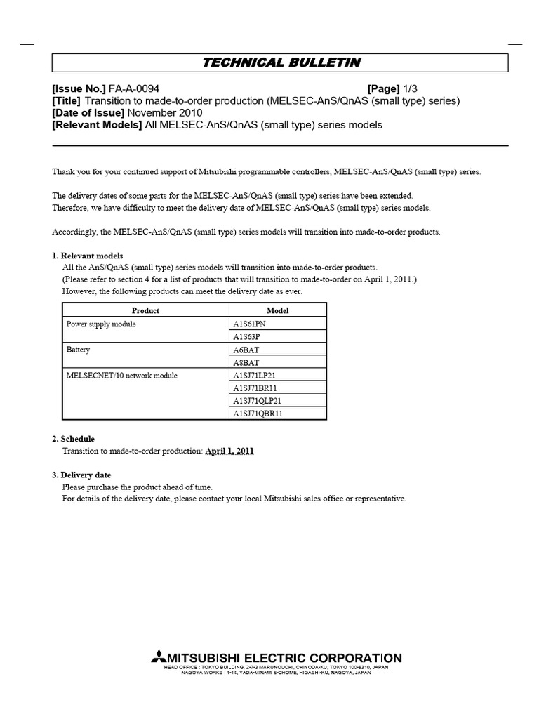 1.5 MELSEC-AnSQnAS | Download Free PDF | Input/Output | Analog To ...