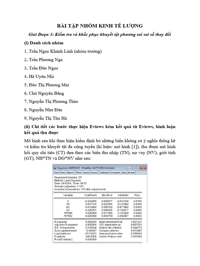 bài tập nhóm KTL giai đoạn 3 | PDF