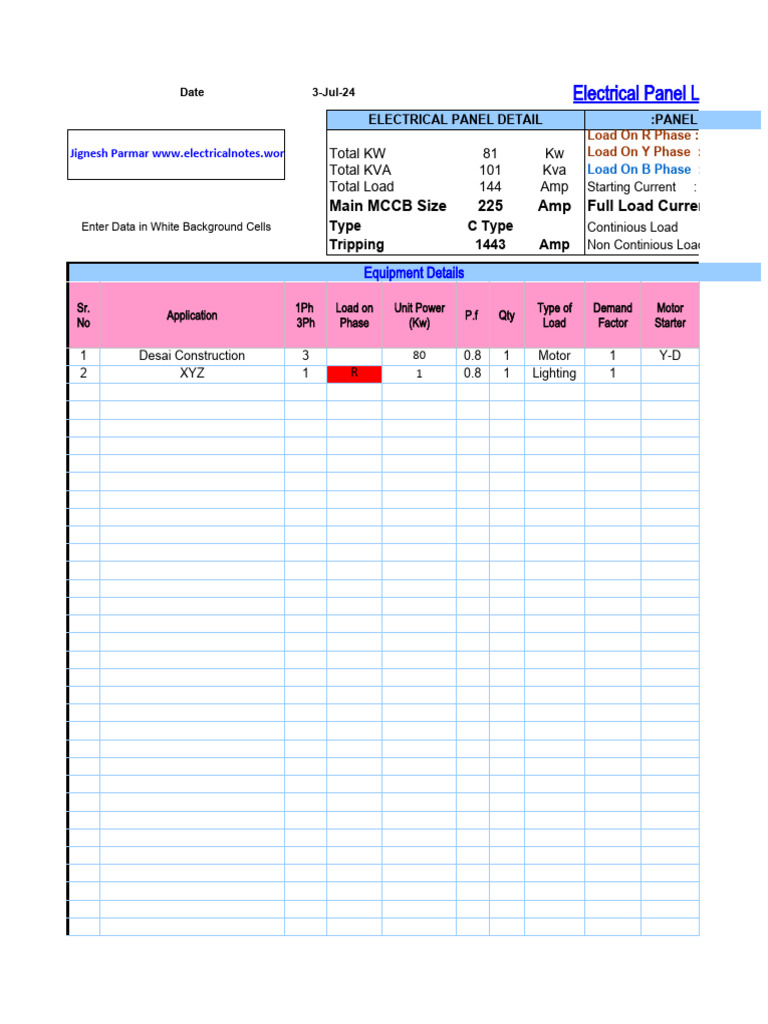 Electrical Panel Load - Energy Consumption (1.8.23) | PDF | Nature ...