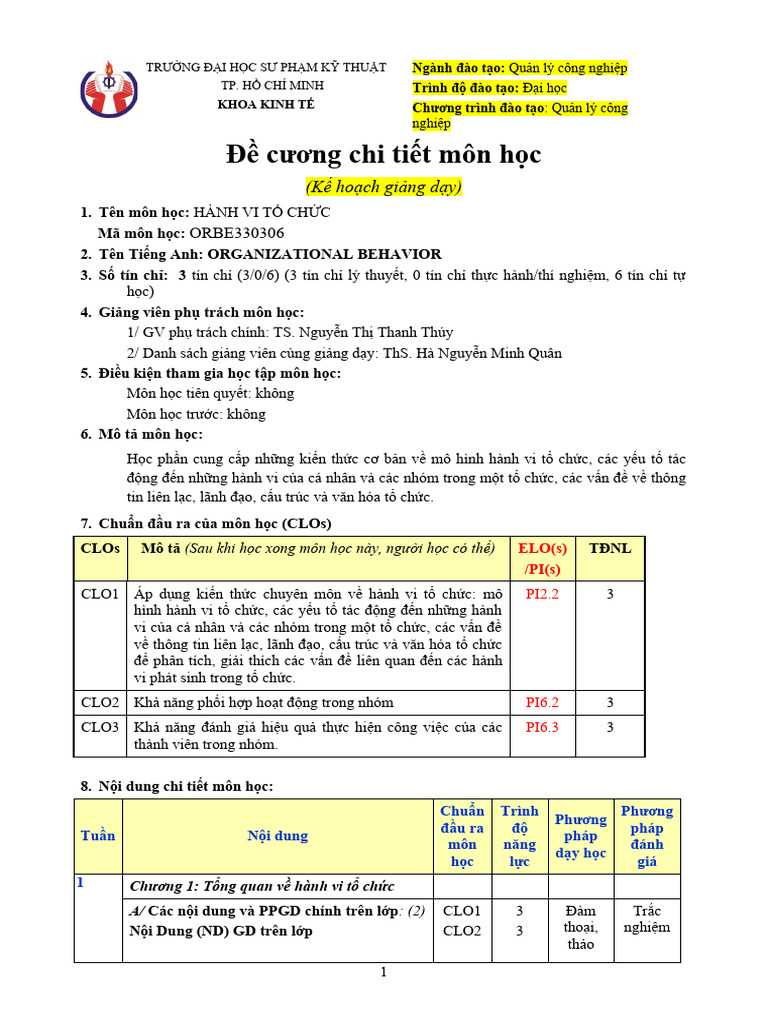 ORBE330306 - Hành VI T CH C | PDF