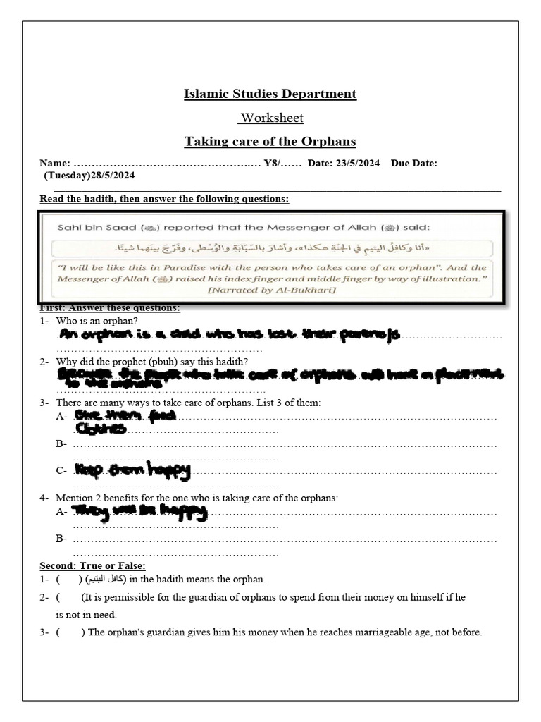 Taking care of the orphans | Download Free PDF | Abrahamic Religions