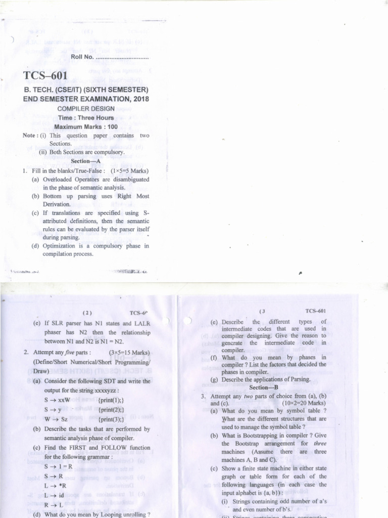 6th Sem End B.tech. Cs 2018 | PDF | Transmission Control Protocol | Ip Address