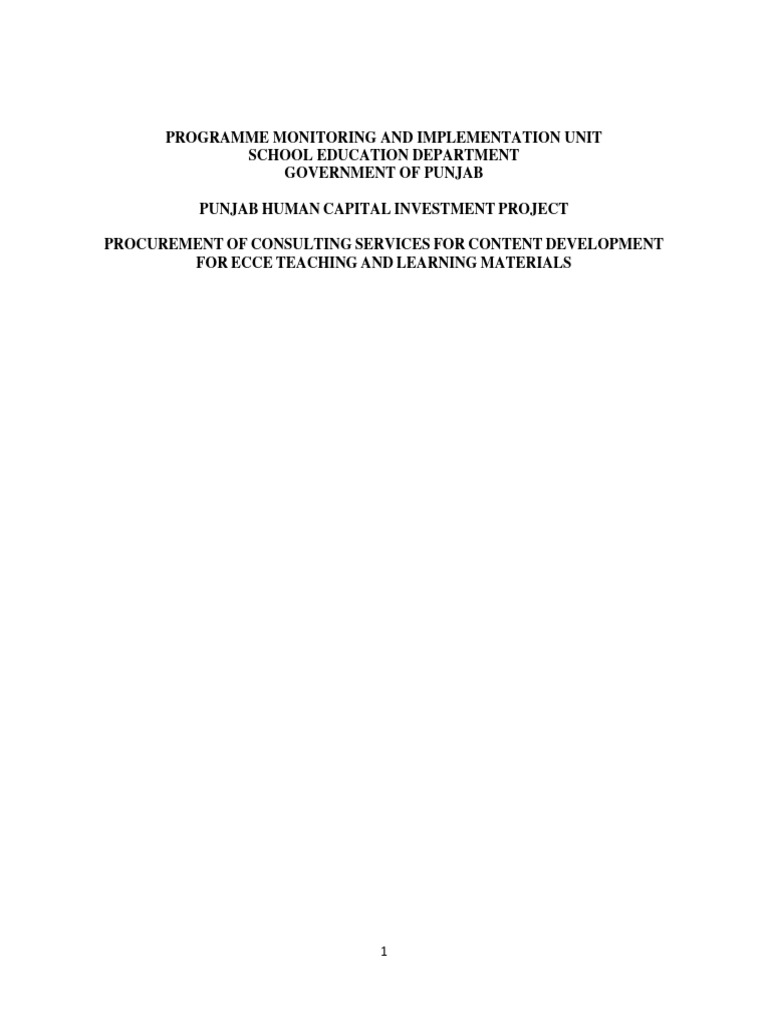 Eoi - Tor For Content Development | PDF | Phonics | Pedagogy