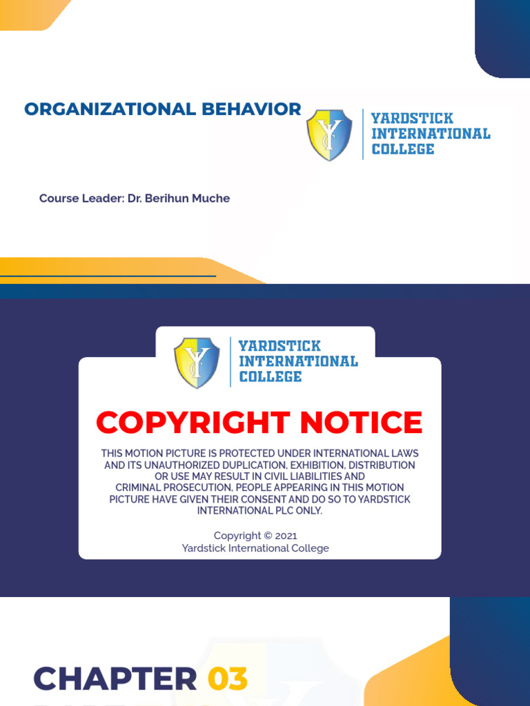 OB - Chapter 3 - Part 2 - Berihun | PDF | Job Satisfaction | Organizational Behavior