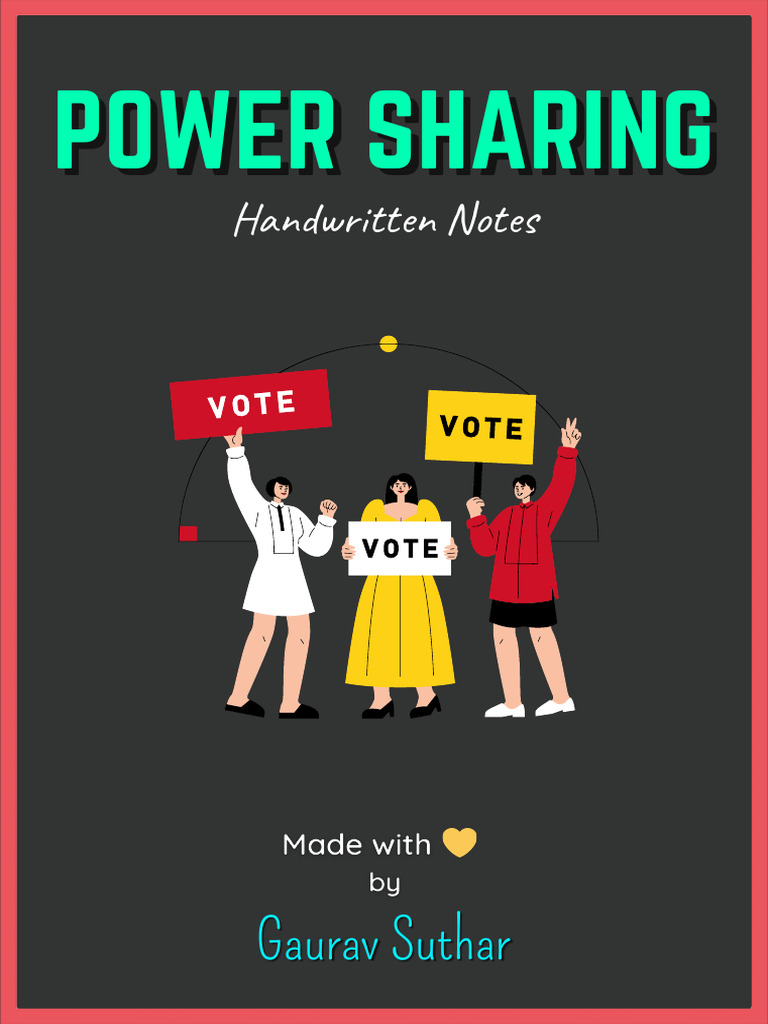 Power Sharing Notes by Gaurav Suthar | PDF | Bharatiya Janata Party ...