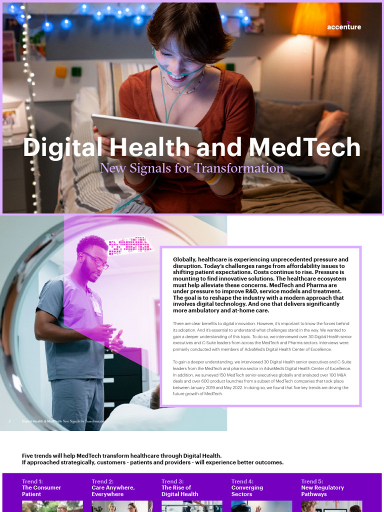 Accenture PoV MedTech Digital Health | PDF | Health Care | Mergers And Acquisitions