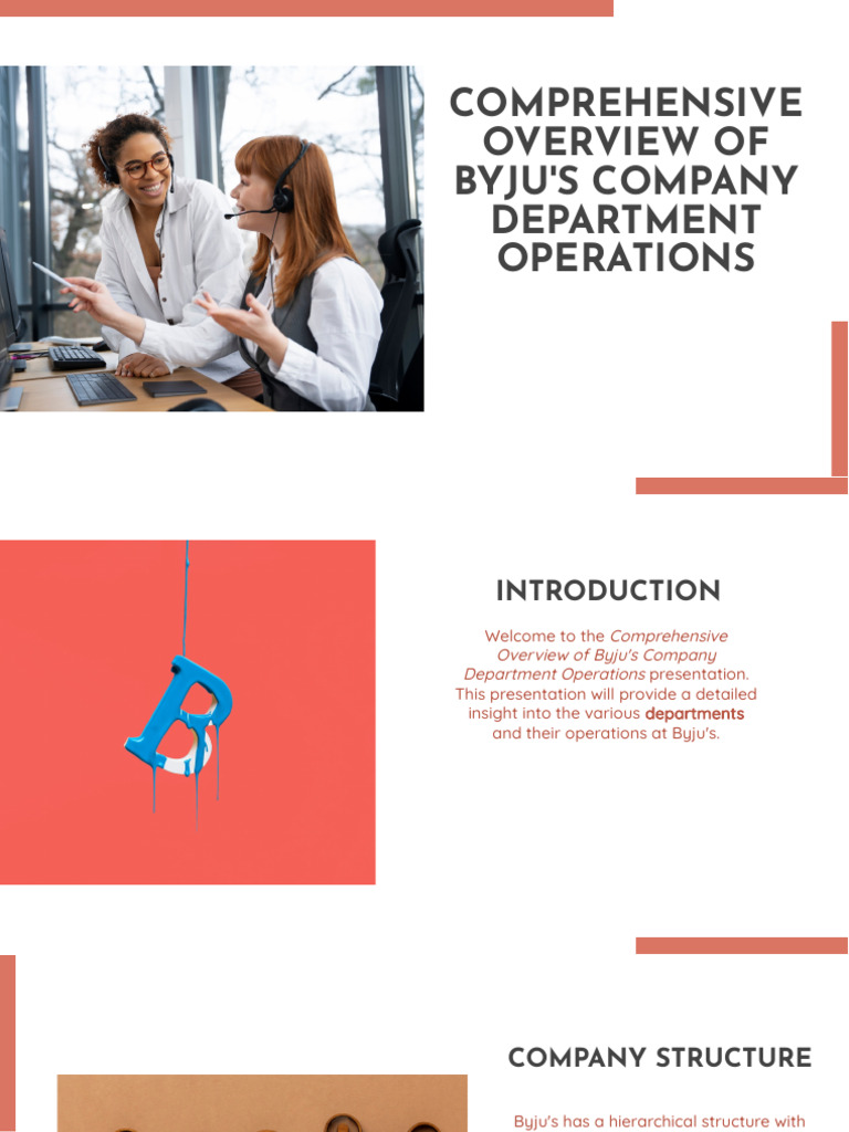 Wepik Comprehensive Overview of Byjus Company Department Operations ...