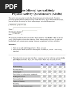 PASE Questionnaire for Elderly | PDF
