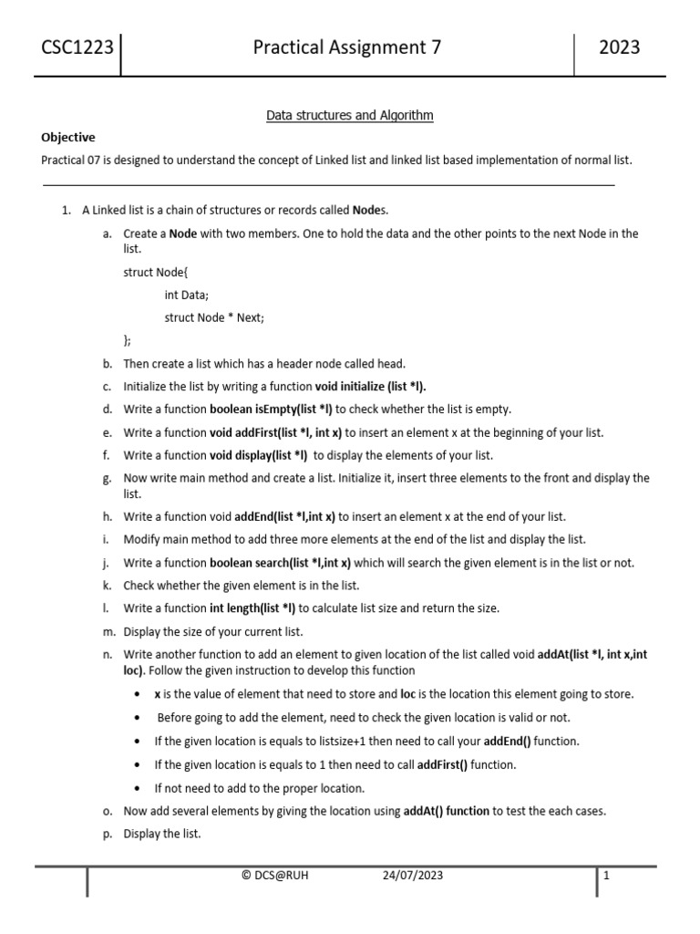 Ass7 2023 | PDF | Software Engineering | Computing