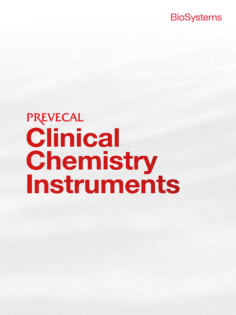 Prevecal CT ClinicalChemistryInstruments 01 2023 | PDF