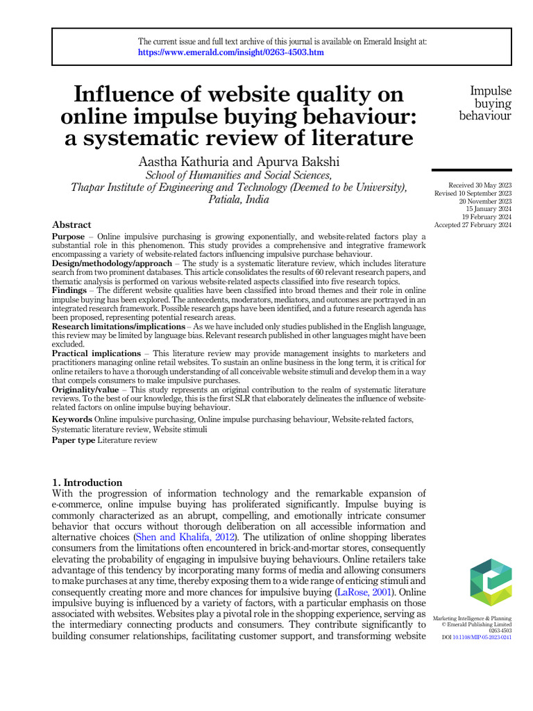 Kathuria & Bakshi 2024 | PDF | Behavior | Usability