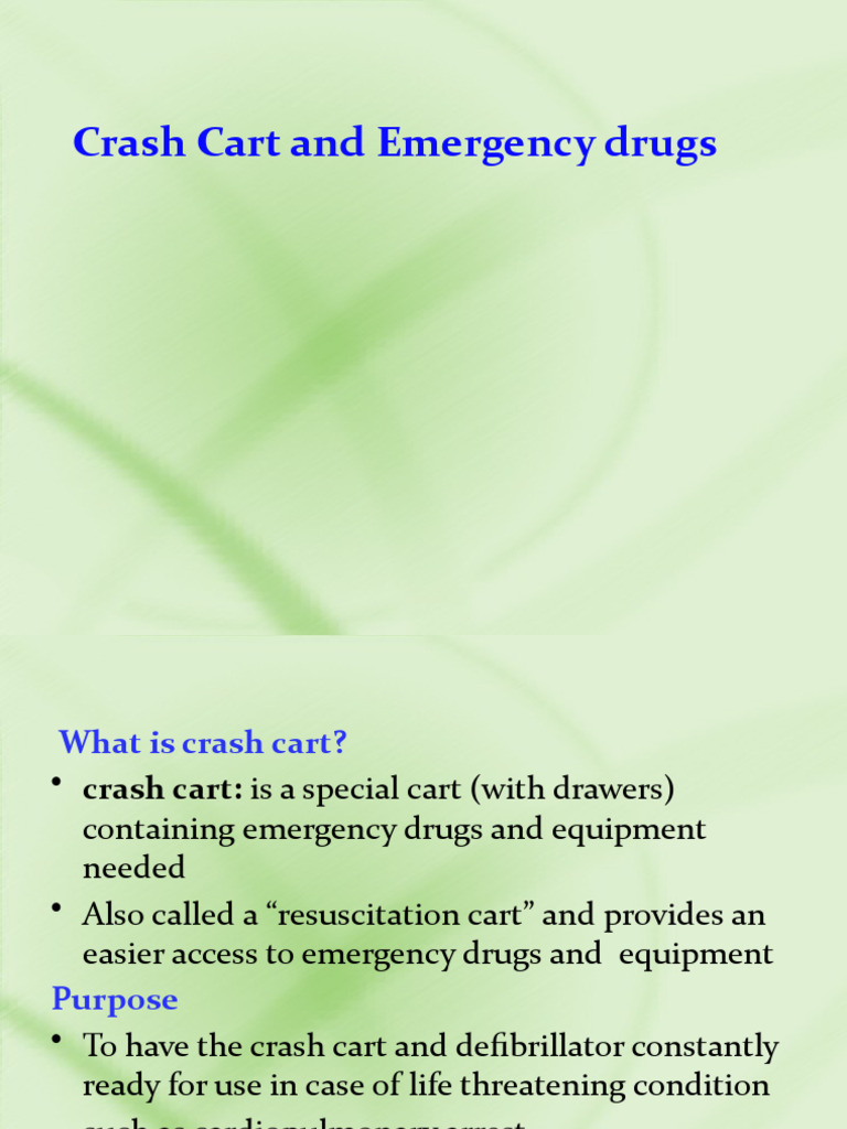 Crash Cart For Icu | PDF | Cardiac Arrest | Heart