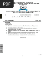 Basic Mathematics f4 Mock, 2025 | PDF