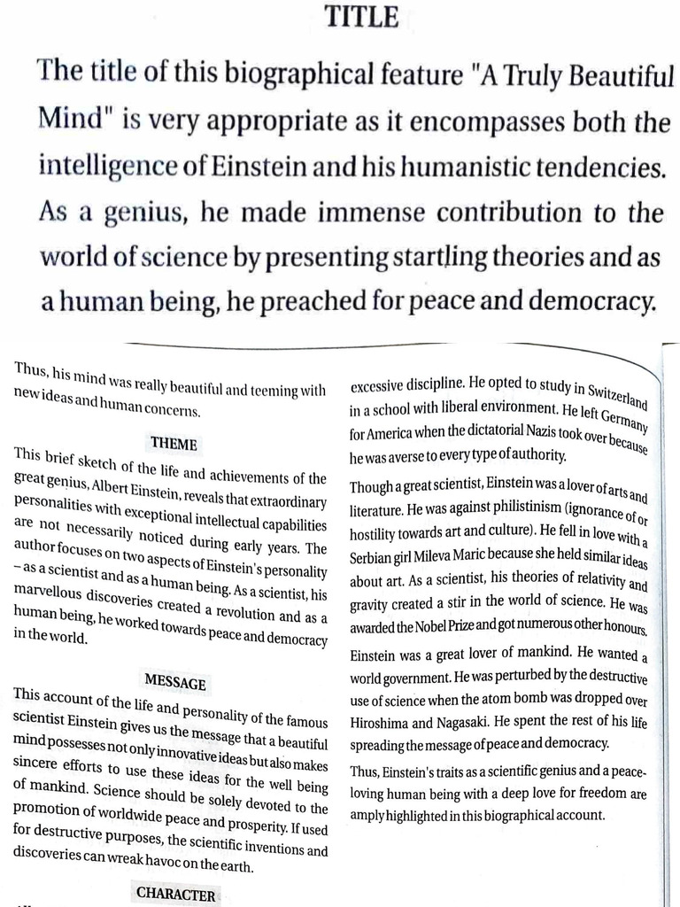 A Truly Beautiful Mind | PDF | Albert Einstein | Science