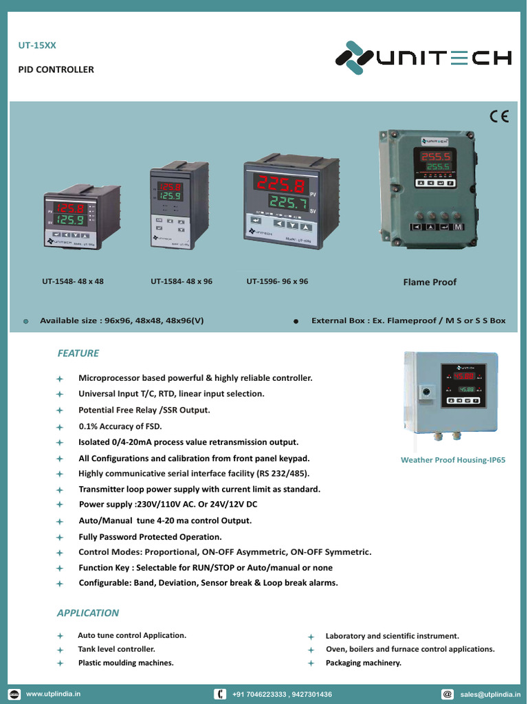 Ut-15xx Pid Controller | PDF | Power Supply | Relay